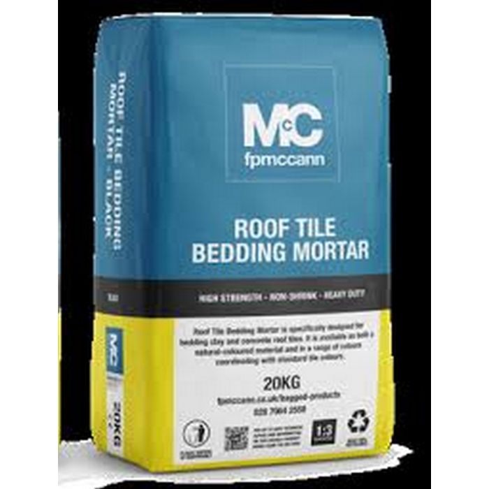 F P McCann Roof Tile Bedding Mortar 20kg - Black