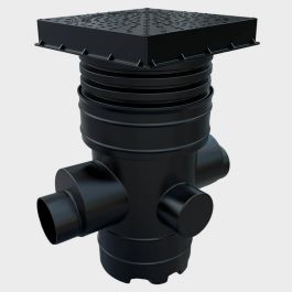 Accesso Surface Water Catchpit (450mm x 1m, 150/225mm Connection) - Black