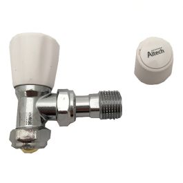 Eres Lockshield Straight Radiator Valve - 15mm White - Bradfords ...