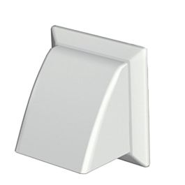 Domus 100mm Wall Outlet With Cowl & Damper (White) - Bradfords Building ...