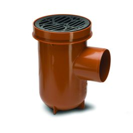 UG425 Polypipe 110mm Bottle Gully & Grid Terracotta